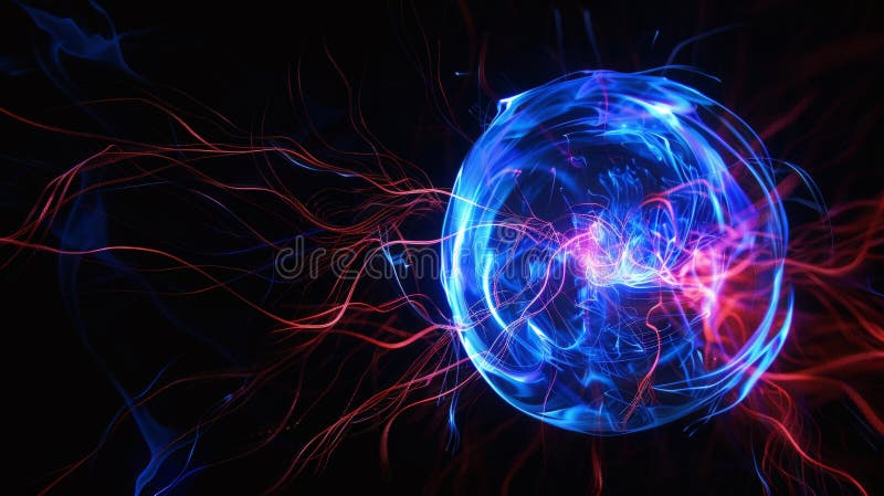 Blue Energy Sphere: Plasma Explosion Stock Photo - Image of backdrop ...