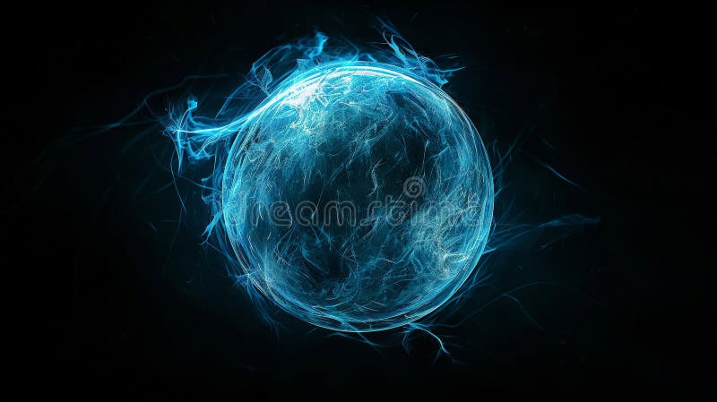 Blue Energy Sphere: Plasma Explosion Stock Photo - Image of intense ...