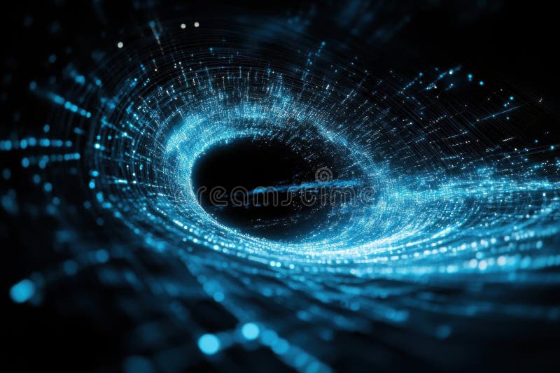 Blue Energy Vortex Abstract Stock Image - Image of depth, dimension ...