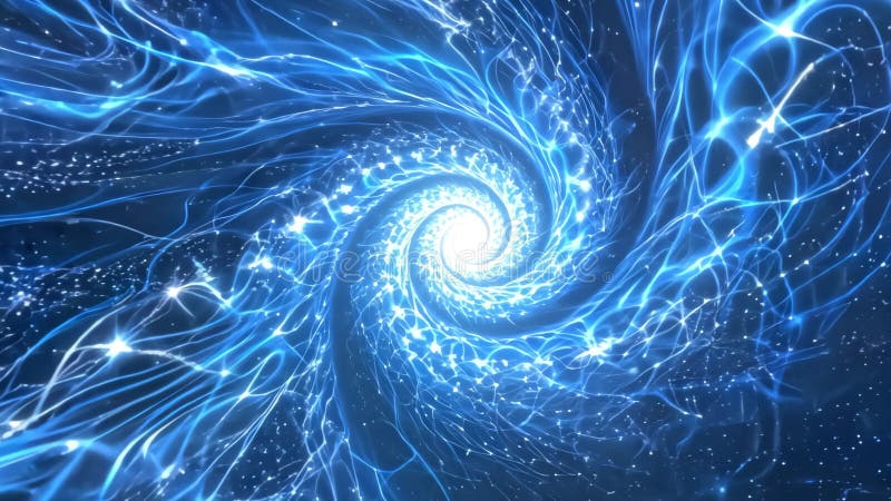 Blue Energy Vortex with Bright Center Light Stock Footage - Video of ...