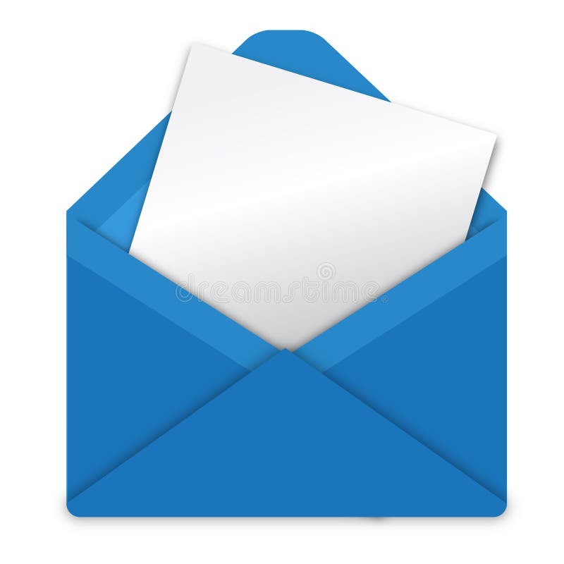 Blue envelope stock vector. Illustration of express, blue - 14523280