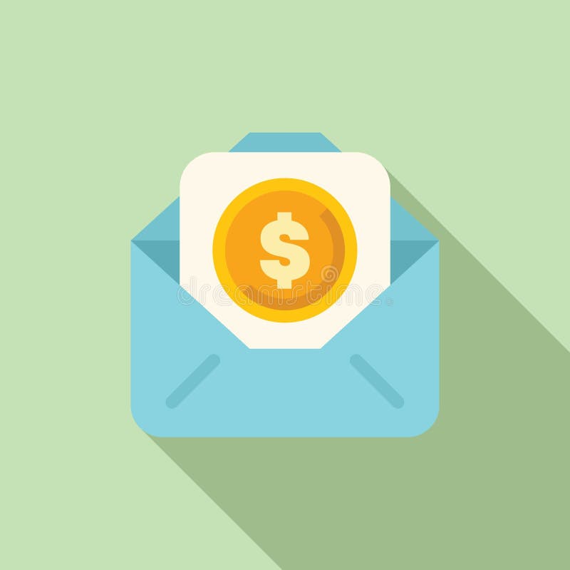 Blue Envelope Containing Money Representing Online Payment Methods ...