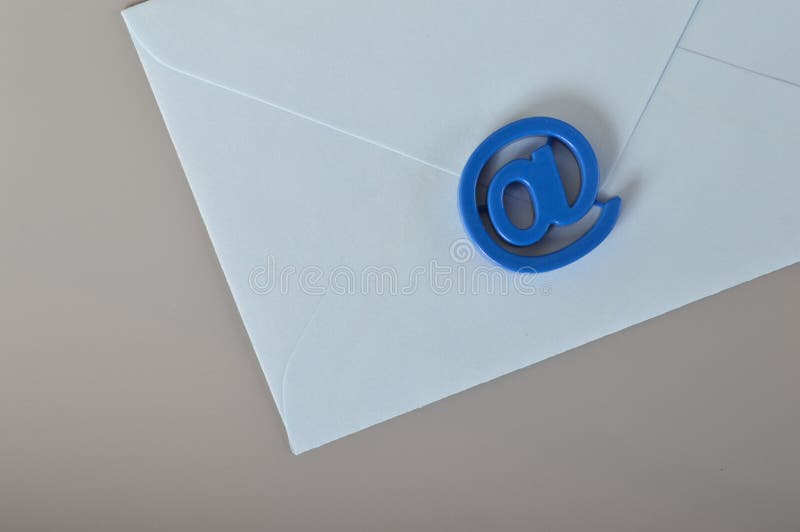 Blue Envelope and Email Address Symbol. Email Marketing and Email ...