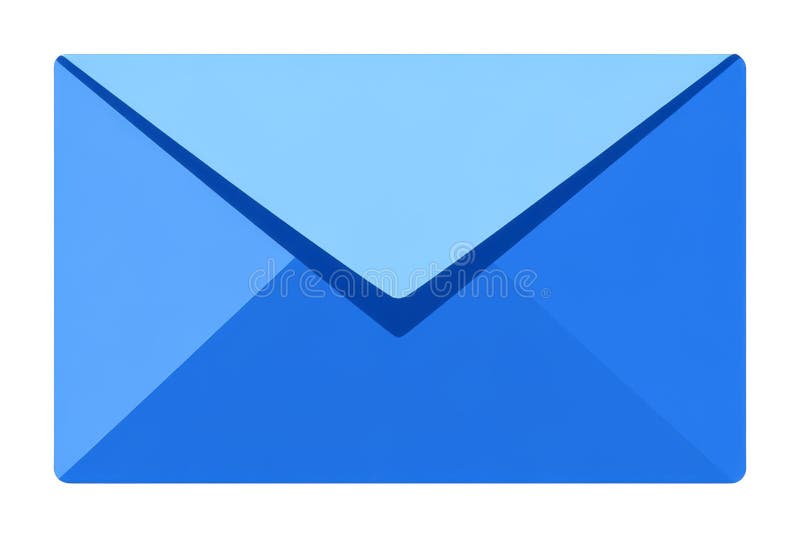 Blue Envelope Icon with Gradient Design, Communication Concept Stock ...