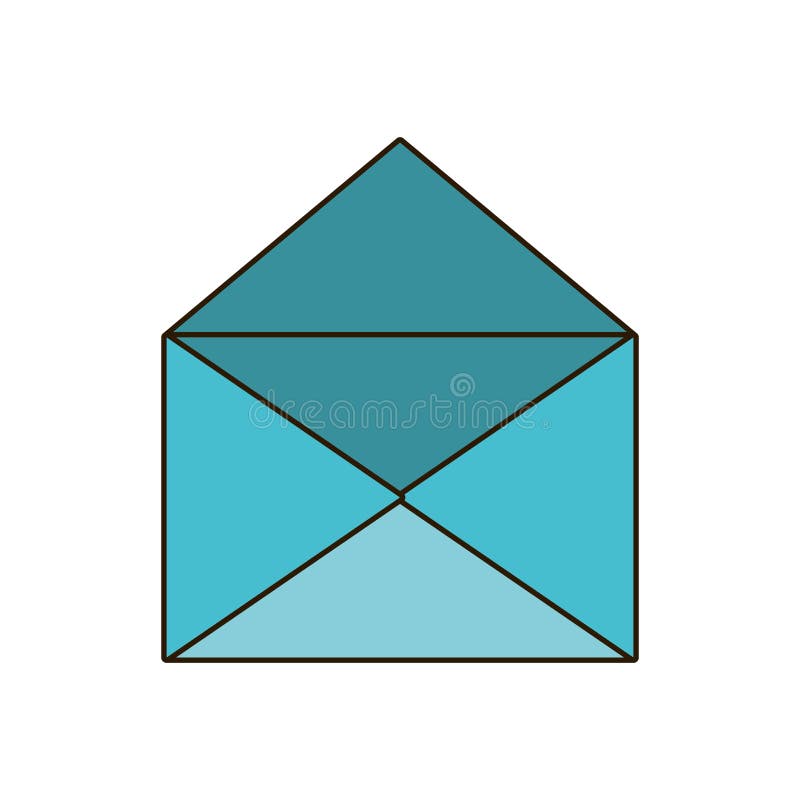 Blue Envelope Icon Image Design Stock Illustration - Illustration of ...