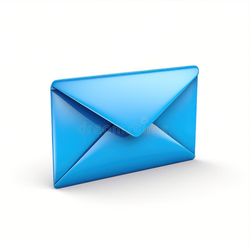 Blue Envelope Icon Isolated on White Background for Professional and ...
