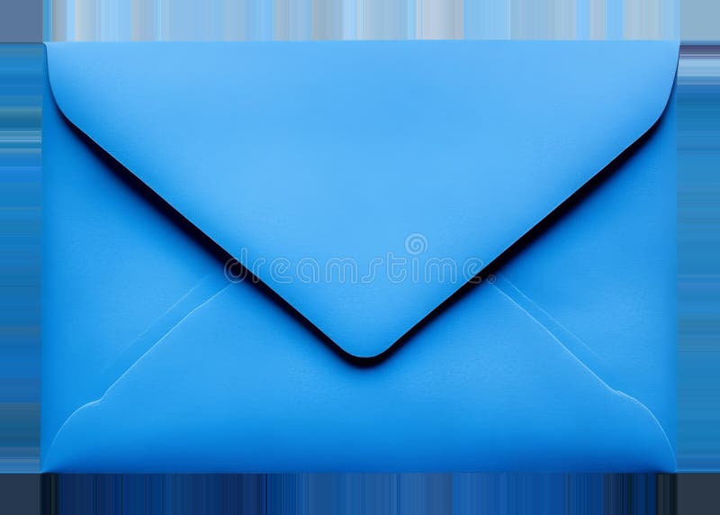 Blue Envelope Isolated Transparent Background Communication ...