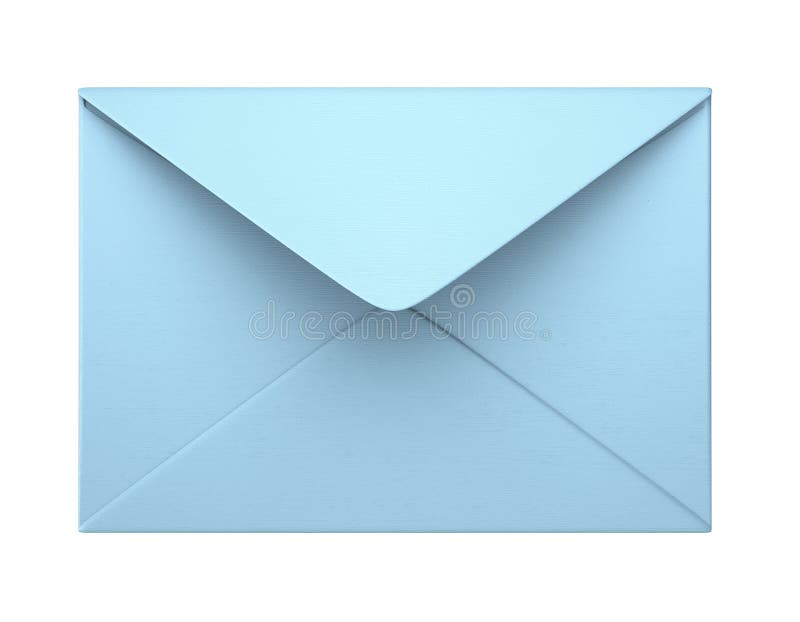 Blue Envelope with Blank Letter Stock Illustration - Illustration of ...