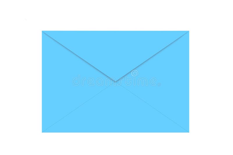 Blue Envelope Isolated on White Stock Photo - Image of white, paper ...
