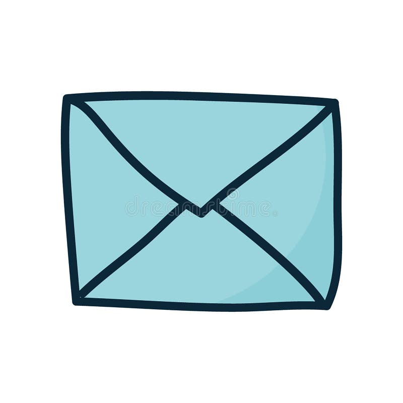 Blue Envelope Simple Element Design Stock Vector - Illustration of ...