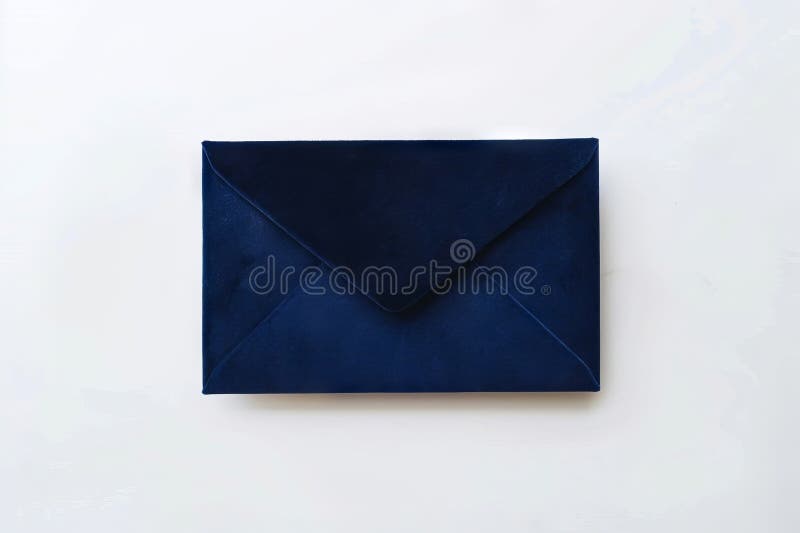 A Blue Envelope with a White Background Stock Image - Image of cloth ...