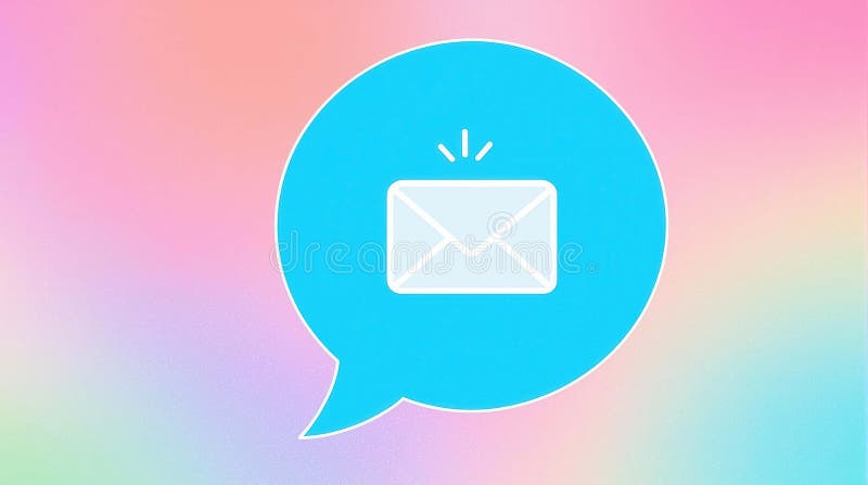 A Blue Envelope with a White Lettering Stock Illustration ...