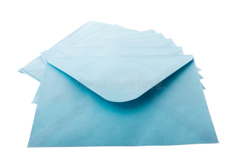 Two Blue Envelopes stock photo. Image of office, envelopes - 24289254