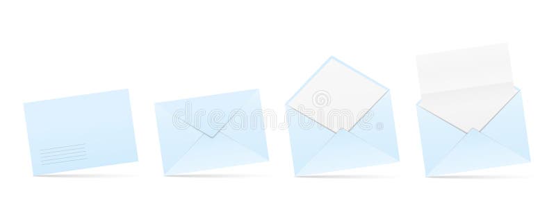 Blue Envelopes stock vector. Illustration of corporative - 217513143