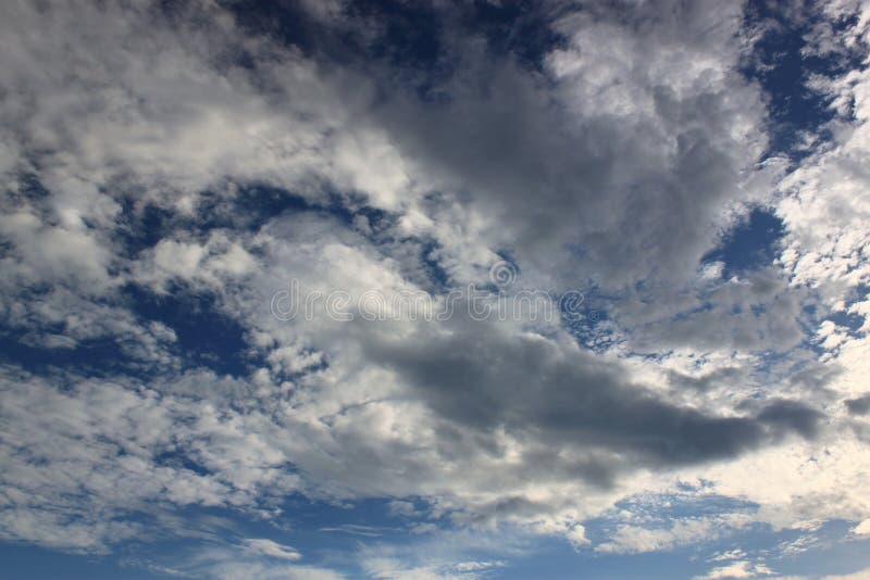Blue Epic Sky in Perspective with Bright White Clouds Stock Image ...