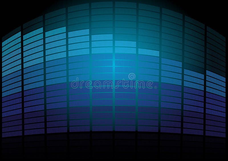 Blue Equalizer stock vector. Illustration of light, club - 14954127