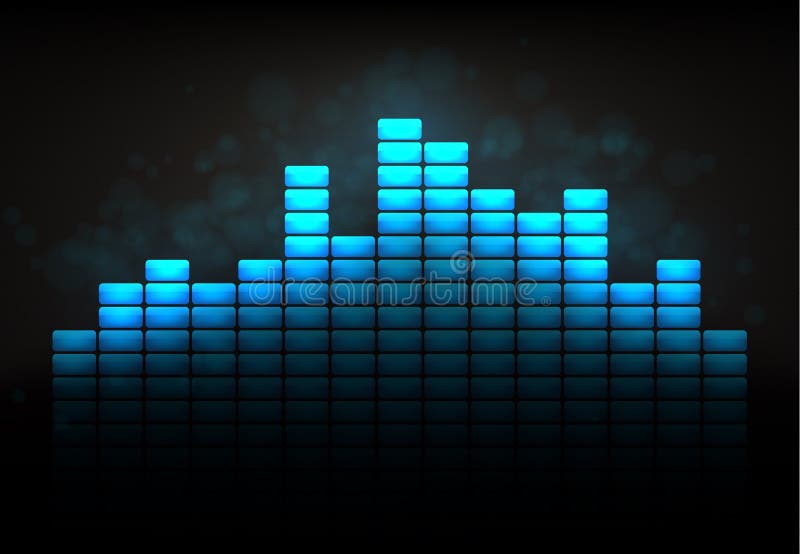 Blue equalizer stock vector. Illustration of soundtrack - 34873373