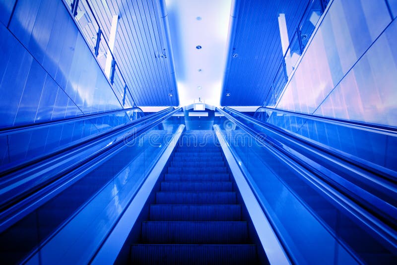 Escalator up stock image. Image of airport, city, modern - 30136651