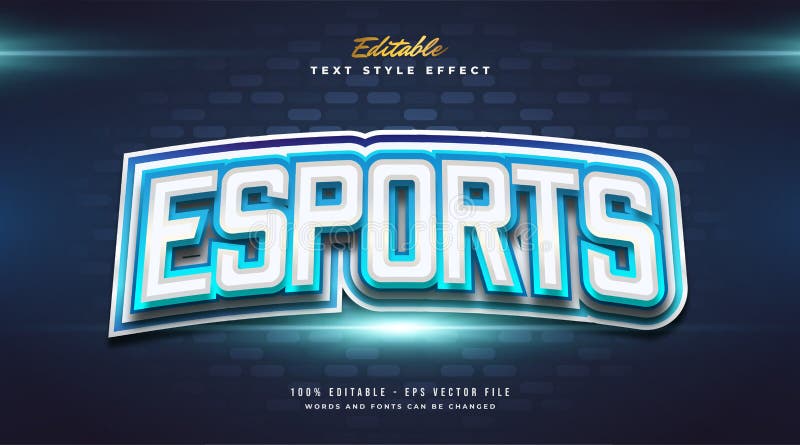 Esport Text Effect Alphabet Typography for Gamer or Streamer Stock ...