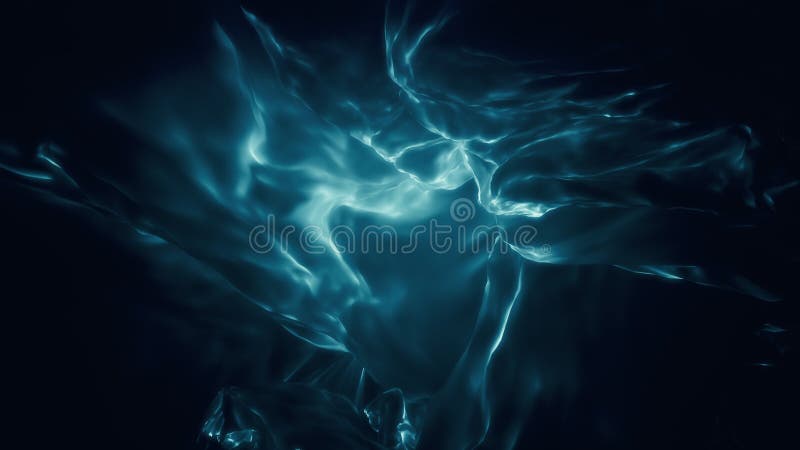Blue Ethereal Glowing Abstract Flame Loop Stock Video - Video of ...