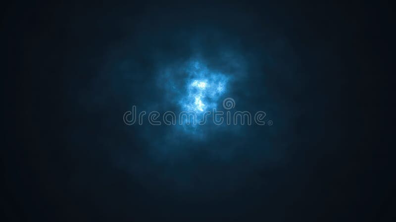 Blue Ethereal Light Emerges through Dark Clouds in a Cosmic Scene at ...