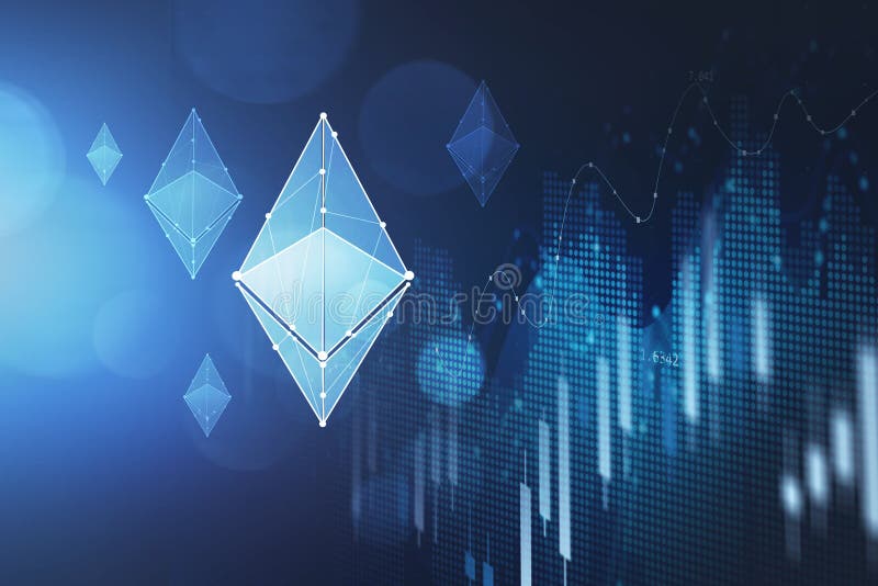 Blue Ethereum Rhombus. Cryptocurrency Concept Editorial Stock Image ...