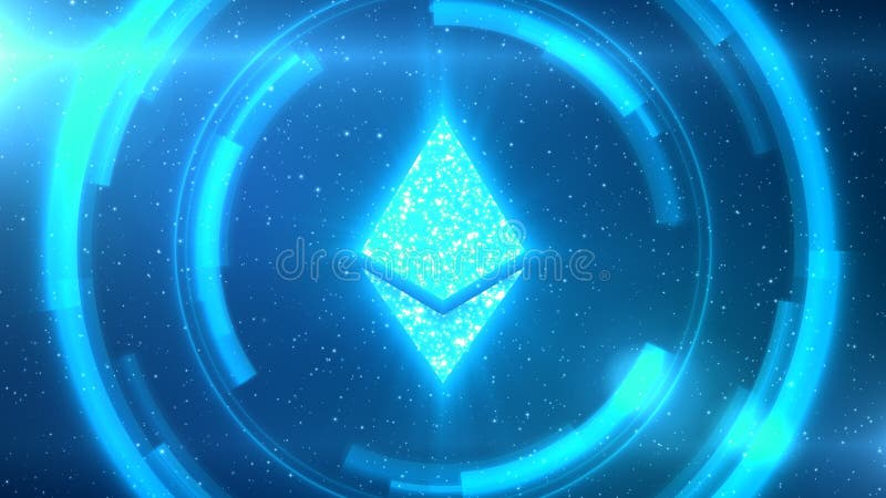 Blue Ethereum Logo on White. Vector Illustration. Stock Illustration ...