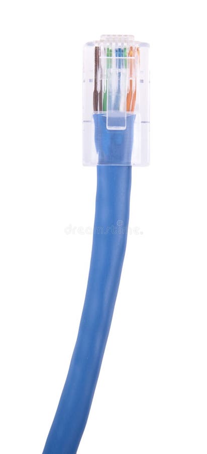 Blue Ethernet cable stock photo. Image of digital, wire - 16144894