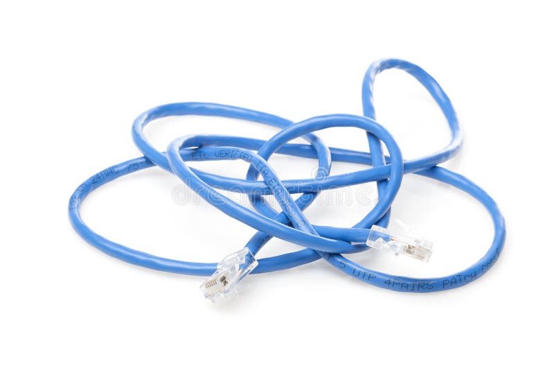 Blue Ethernet cable stock photo. Image of connection - 35849626