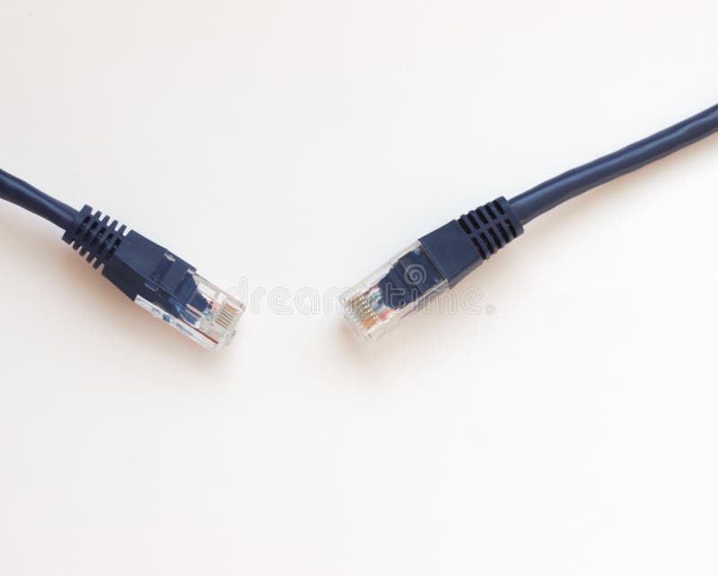 Close-up Of Blue Ethernet Cable Against White Background Picture. Image ...
