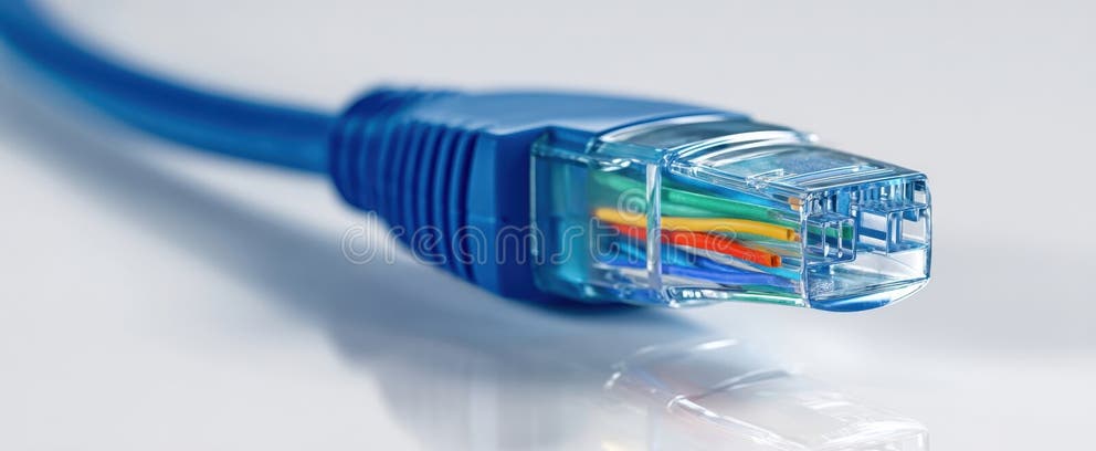 The Blue Ethernet Cable Connecting Devices for Seamless Internet ...