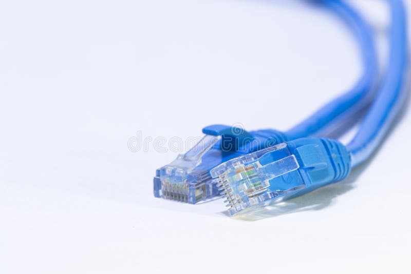 Blue Ethernet cable stock photo. Image of connection - 35849626