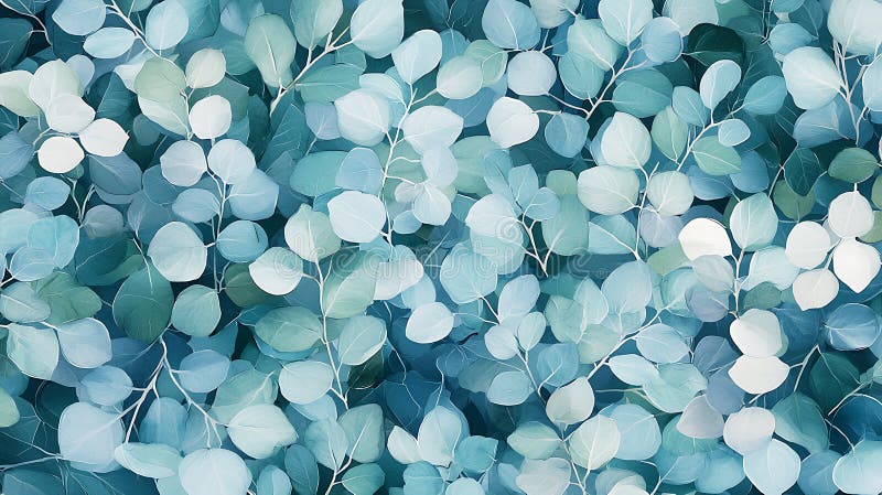 Blue Eucalyptus Leaves Watercolor Texture - Watercolor Textures Stock ...