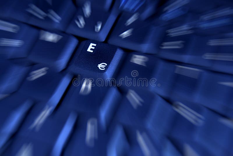 Blue Euro Key stock image. Image of europe, commerce, online - 3478901