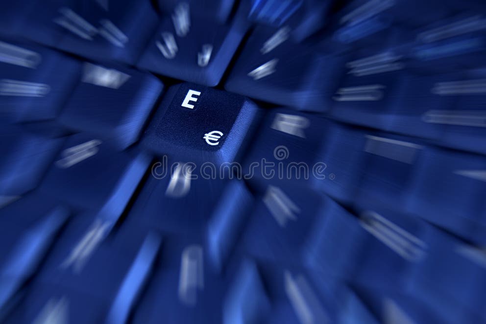 Blue Euro Key stock image. Image of europe, commerce, online - 3478901