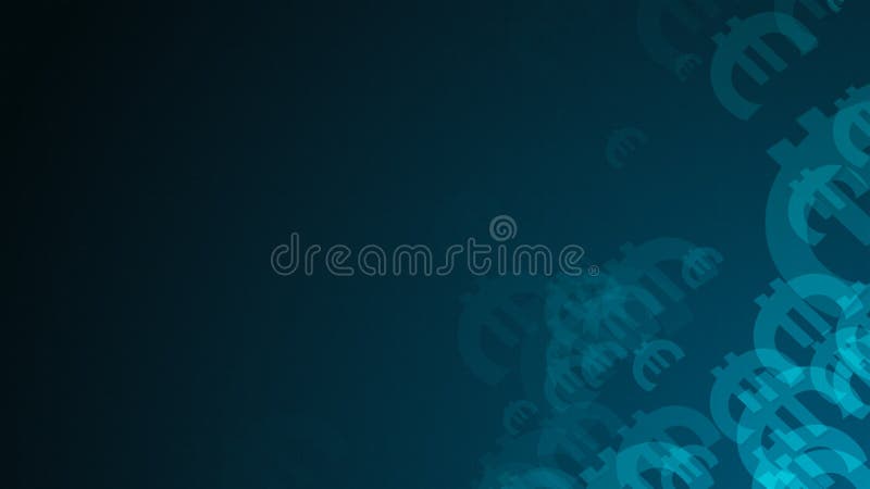 Blue Euro Symbol Shapes are Moving from the Bottom Right of a Gradient ...