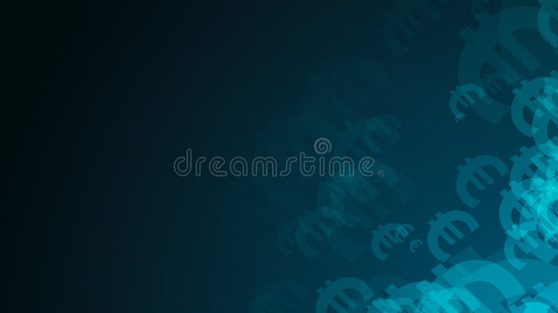 Blue Euro Symbol Shapes are Moving from the Bottom Right of a Gradient ...