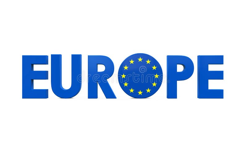 Blue Europe Text stock illustration. Illustration of government - 51052960