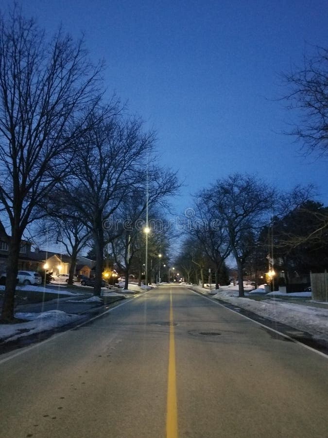 Blue Evening Night stock photo. Image of lighting, road - 242825234