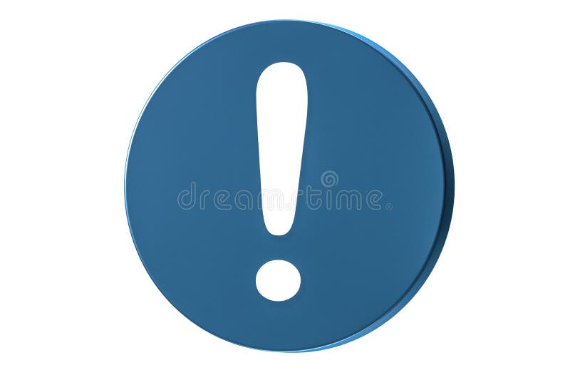3d Blue Exclamation Mark Isolated White Stock Photos - Free & Royalty ...