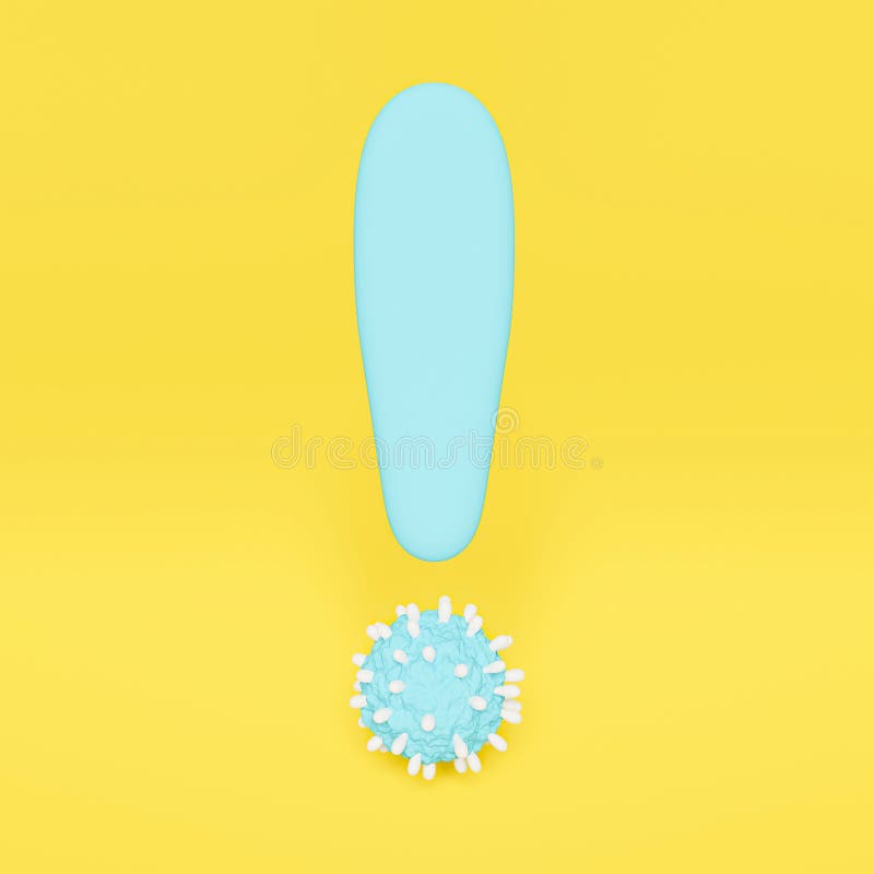 Exclamation Mark with Virus-shaped Dot Stock Illustration ...