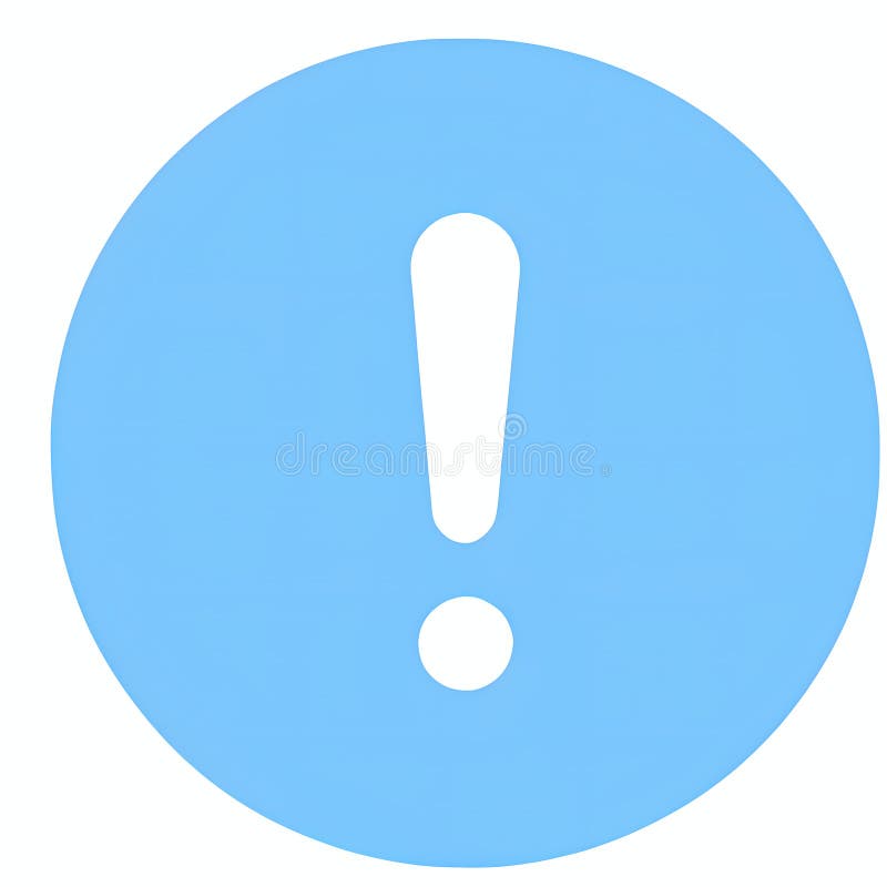 Blue Exclamation Point Button Stock Illustration - Illustration of ...