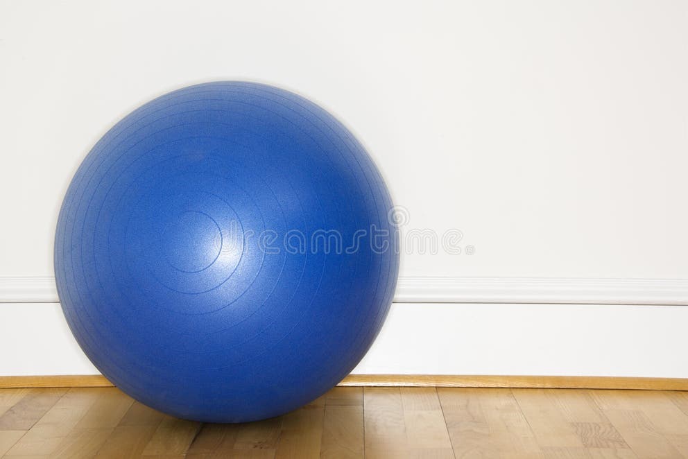 Blue exercise ball stock image. Image of 071017d0081, still - 4415333