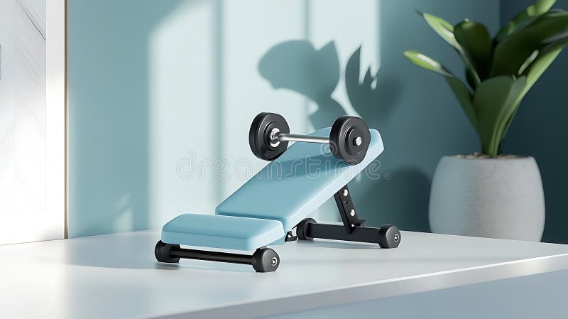 Blue Exercise Bench Pair Dumbbells Top Stock Photos - Free & Royalty ...