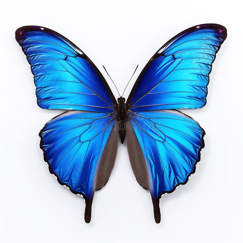 Blue exotic butterfly stock illustration. Illustration of design ...