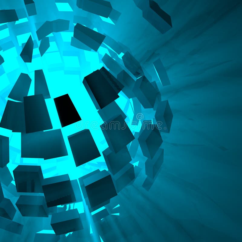 Blue Explosion Background stock illustration. Illustration of explosive ...
