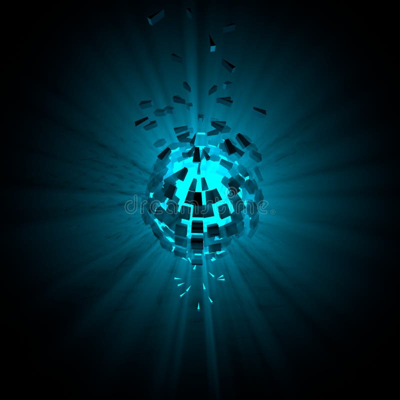 Blue Explosion Background stock illustration. Illustration of abstract ...