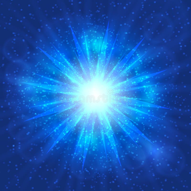 Blue explosion background stock vector. Illustration of light - 74207593