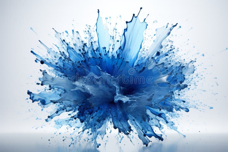 Blue Explosion Light White Background. Stock Image - Image of blast ...