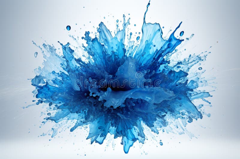 Blue Explosion Light White Background. Stock Image - Image of dust ...